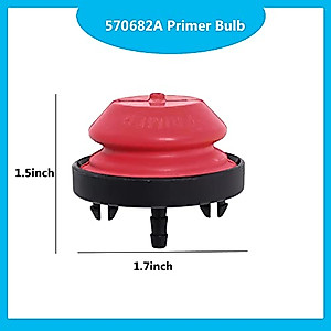 YUSUKEGU 570682A 951-10888A Carburetor Primer Bulb Line Hose Kit Compatible with MTD Cub Cadet Craftsman Troy Bilt Snowblower HMSK100 HMSK105 HMSK110 0682A 32180C AV520 (Pack of 4)