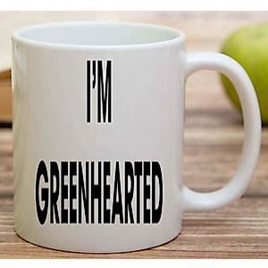 Gifts for Couples - Heart & Avocado System Design for Your Partner on Valentines Day, Unique Grey Multicolor Sweat 11 Oz White Ceramic Coffee Mug