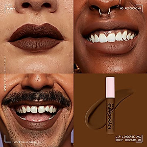 NYX PROFESSIONAL MAKEUP Lip Lingerie XXL Matte Liquid Lipstick - Goin Desnuda (Chocolate Brown)