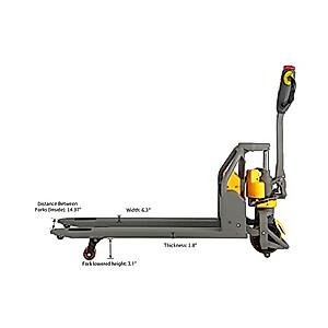 APOLLOLIFT Full Electric Pallet Jack 3300Lbs Capacity Walkie Powered Pallet Jack Lithium Battery Pallet Truck 48" x27" Fork Size