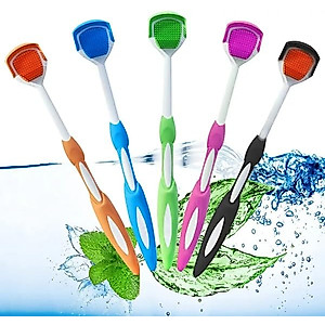 5 Pack Tongue Scraper Brush, Tongue Scraper, Tongue Cleaner, Tongue Brush, Tongue Scraper Cleaner, Tongue Brushes, Helps Fight Bad Breath, 5 Tongue Scrapers