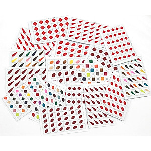 IS4A 486 Multicolour Bindi Bollywood Forehead Stickers Adhesive Body Jewelry 18 Cards of Different Sized Velvet Bindi Drop, Square & Oval Shaped Tattoo Premium Bindi Indian Daily Use Forehead Bindi Water Drop Shape Bindi For Women