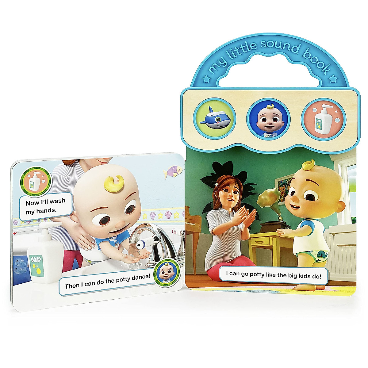 Cocomelon JJ's Potty Time 3-Button Potty Training Sound Board Book