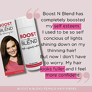 Boost N Blend Hair Volumizer for Women - Scalp Concealer Powder and Cotton Fibers for Thinning Hair (25g/0.88oz)