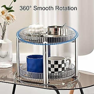 Spice Spinner, Spinning Spice Rack, Lazy Susan Turntable Organizer, 360 Degree Rotating Dresser Organizer, for Countertop, Refrigerator, Dresser Storage (Size : Single layer)