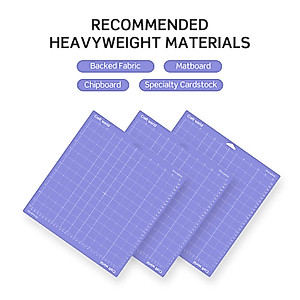 Craft World 12x12 Cutting Mat for Cricut Maker 3/Maker/Explore 3/Air 2/Air/One(Stronggrip, 3 Pieces), Cricket Mat Perfect Stickiness for Thick Material