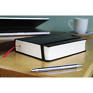 NIV, Journal the Word Bible (Perfect for Note-Taking), Hardcover, Black, Red Letter, Comfort Print: Reflect, Take Notes, or Create Art Next to Your Favorite Verses