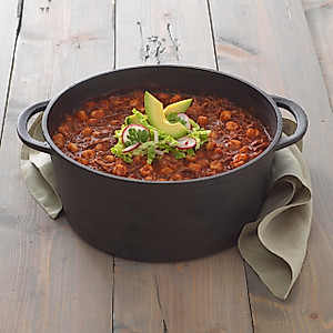 GoodCook Pre-Seasoned Cast Iron Dutch Oven, 5 Quart, Black