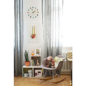 2xhome Rocking Chair with Chrome Eiffel Base Patio Lounge Nursery Armchair, Taupe Grey