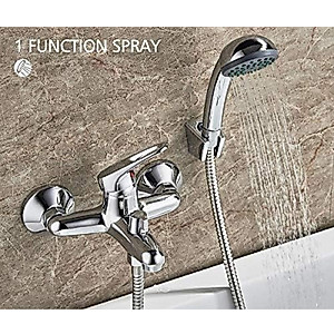 Kitchen Taps Bathtub Faucet Shower 1 Set Bathroom Fixture Chrome Plated Shower Faucet Bathtub Faucets Brass Head Outlet Pipe