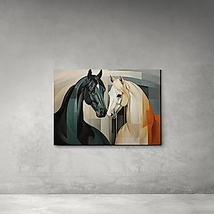 Majestic Black Stallion Galloping In The Clouds, Black Horse On Salt Flats, Canvas Print, Black Horse Print, Black Horse Wall Art