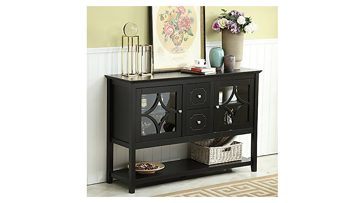 Stylish Black Sideboard Buffet Cabinet by Mixcept