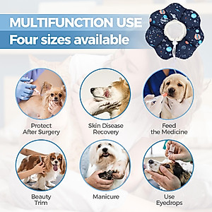 ComSaf Soft Dog Recovery Collar, Protective Adjustable Pet Cone Collar for After Surgery, Comfortable Lightweight Elizabethan Collar for Small Dog Cat Prevent from Licking Wounds, Not Block Vision