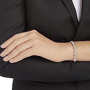 Swarovski Una Angelic Tennis Bracelet, Clear circle-cut Swarovski Crystals with Matching Crystal Pavé on a Rose-Gold Tone Finish Setting, Part of the Swarovski Una Angelic Collection