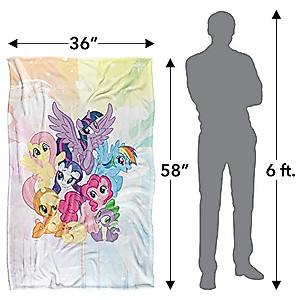 My Little Pony Tv Pony Group Silky Touch Super Soft Throw Blanket 36" x 58"