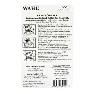 Wahl Professional 5 Star Series Shaver Shaper Replacement Super Close Gold Foil and Cutter Bar Assembly, Super Close Shaving for Professional Barbers and Stylists - Model 7031-100…