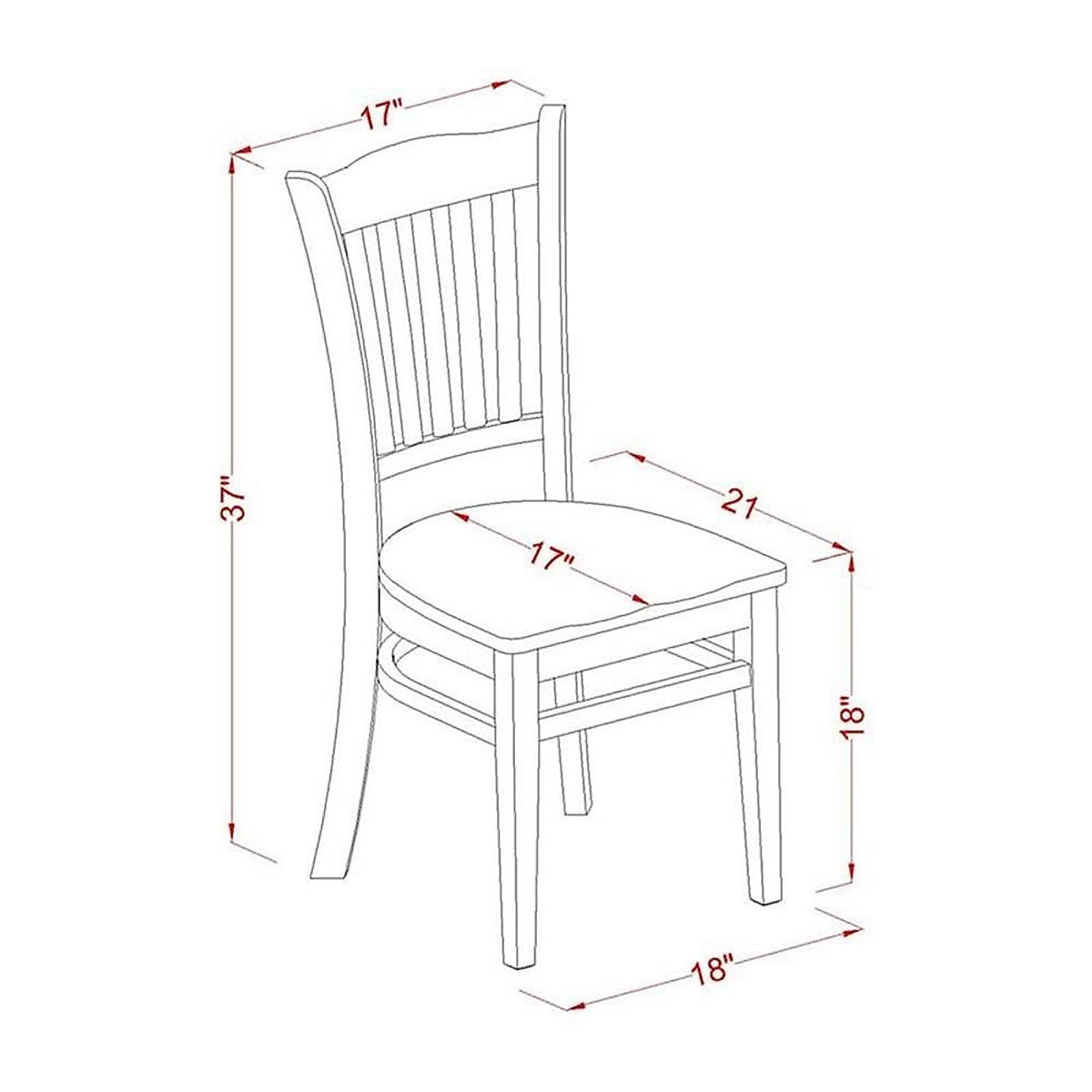 East West Furniture DMGR3-LWH-W 3 Piece Dining Set Contains a Round Dining Room Table with Dropleaf and 2 Kitchen Chairs, 42x42 Inch, Linen White