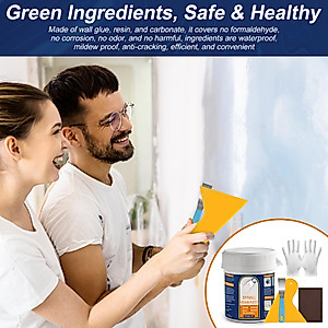 Drywall Repair Kit 8.8OZ Spackle Wall Repair Kit with Scraper Sanding Pad to Quick Fix Wall Surface Holes and Creak Damage Wall Mending Agent for Home Wall Putty Plaster Dent Wood Scratch Repair