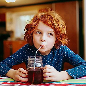 MJIYA Reusable Stainless Steel Metal Straws with Case Cleaning Brush, Long Drinking Straws for 30 oz and 20 oz Tumblers