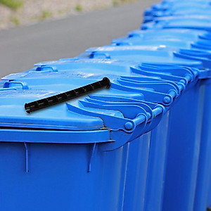 GLEAVI Wheelie Bin Lid Hinge Pins Trash Can Latch Bin Plastic Outdoor Wheeled Trash Can Hinged Pins Accessories for Household and Commercial Wheelie Trash Bins Black