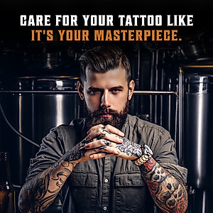 Viking Revolution Tattoo Care Balm for Before, During & Post Tattoo Safe, Natural Tattoo Aftercare Cream Moisturizing Lotion to Promote Skin Healing, Skin Moisturizer, (2oz,1 Pack)