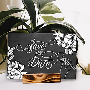 PARTH iMPEX Save The Date Postcards - (Pack of 50) 4" x 6" with Mailing Side for Wedding Engagement Anniversary Bridal Baby Shower Birthday Invitation Event Reminder Cards - Chalkboard