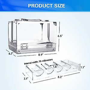 GSE Games & Sports Expert Poker Chip Case, Hold 600 Chips, Casino Grade Acrylic Poker Chips Holder with 6 Poker Chip Trays for Any Thickness Chips