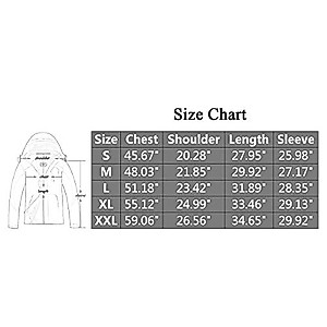 SUOKENI Men's Waterproof Ski Jacket Warm Winter Snow Coat Hooded Raincoat XX-Large