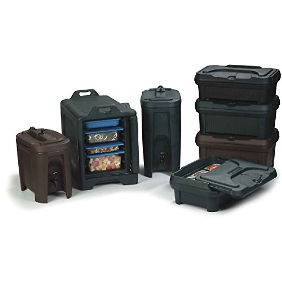 Carlisle FoodService Products XT3000R03 Cateraide Slide N Seal Polyurethane Pan Carrier End Loader, 26-5/8" Height, Black