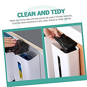 Cabilock 5pcs bag storage box plastic bag organizer grocery bag holder Wall Mount Grocery Bag Dispenser bag dispenser holder storage bag holder hanging garbage dispenser bags extractive