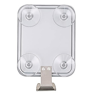 Lunmore Shower Mirror Fogless for Shaving, Rectangle with 4 Suction Cups Fogless Shower Mirror with Razor Holder Drop-Proof & Rust-Resistant