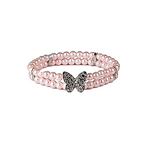 Pink Sparkling Butterfly Neck Piece - M/L