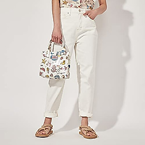 Cath Kidston Small Bookbag S Size Open Top Handled Handbag Lunch Bag Water Resistant Oilcloth Tote Beach and Sea Pattern (Summer Time (Cream))