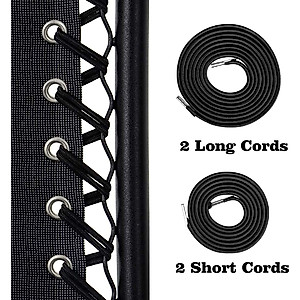 IKEPAHOK Gravity Chair Replacement Fabric with Bungee Cord Kit, Repair Cloth with Lace for Anti-Gravity Lounge, Mesh Part for Patio Sling Folding Recliner Couch Outdoor Pool Lawn