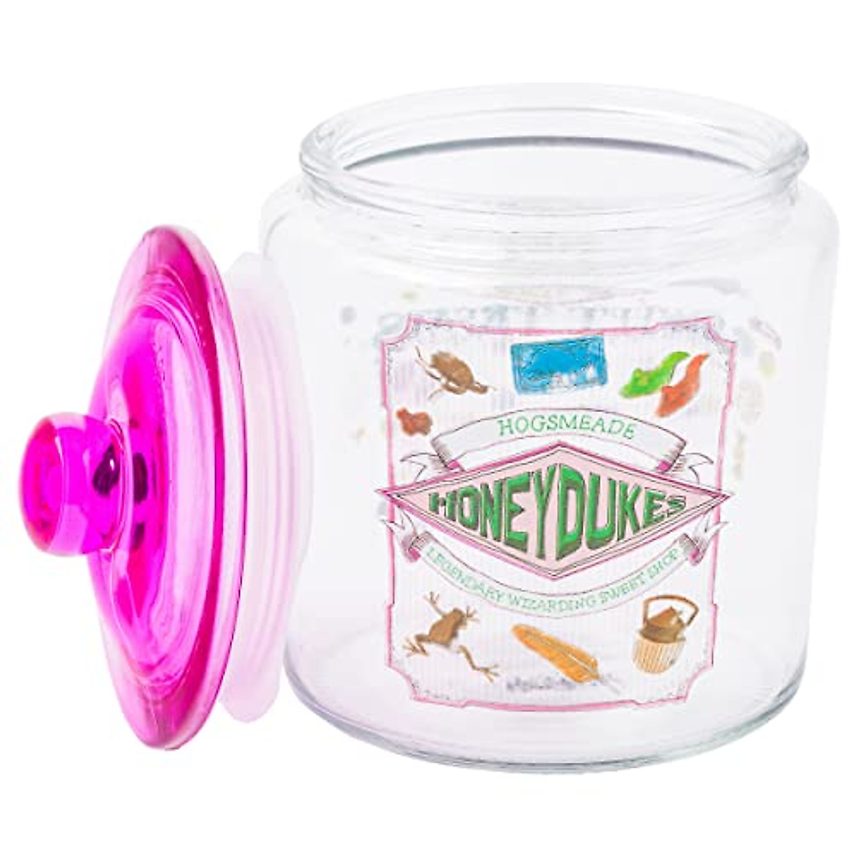 Silver Buffalo Harry Potter Honeydukes Treats Glass Jar with Lid, 6 Inches