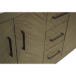 Kitchen Bath Collection Peyton 72-inch Double Bathroom Vanity (Carrara/Gray Oak): Includes Gray Oak Cabinet with Stunning Carrara Marble Countertop and White Ceramic Sinks