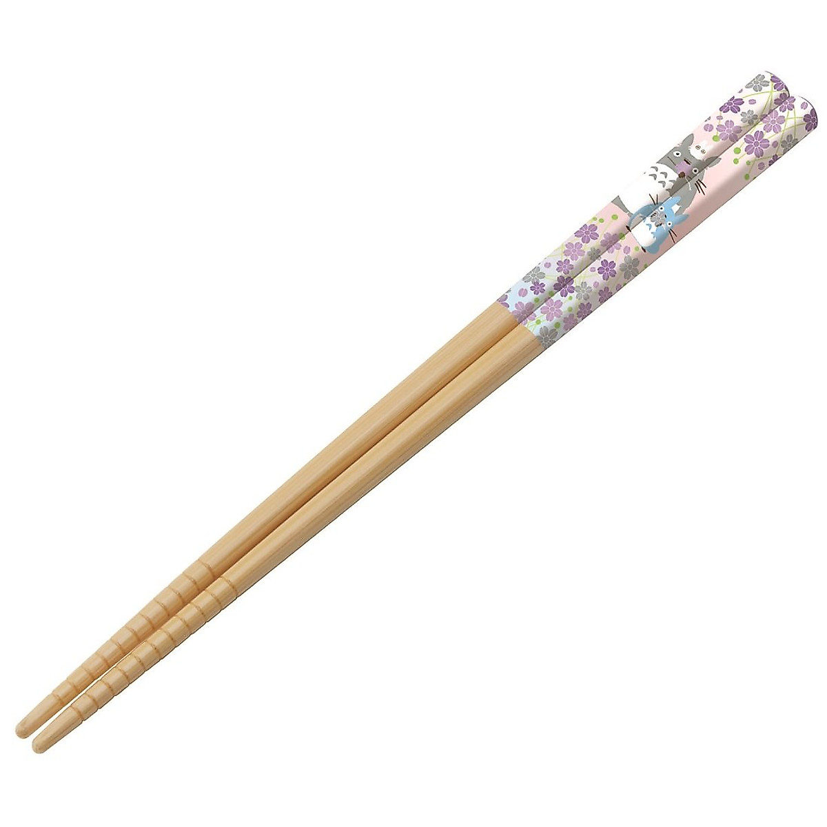 My Neighbor Totoro Bamboo Chopstick -Anti-Slip Grip for Ease of Use - Authentic Japanese Design - Flowers