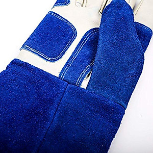 Sporting Style Animal Handling Gloves Bite Proof Reinforced Leather for Dog Training,Cat Scratch,Multipurpose Pet Glove, Grooming,Falcon,Grabbing,Reptile,Snake