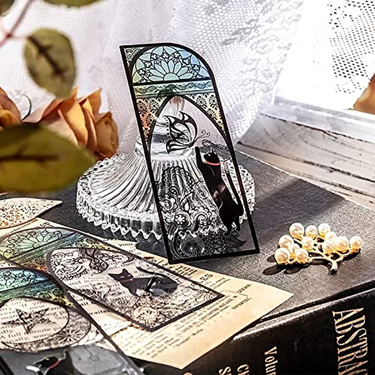 6PCS Cute Black Cat Waterproof Bookmark with Creative Design, The Best Gift for Those who Love to Read