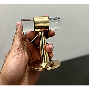 Morco Deco Brass Lucite Robe Hook Handmade Bathroom Kithcen Towel Hook Lucite Brass Coat Hook Hangers Storage Hook (Polished Brass)