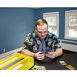 High Gloss Storage Card Box (3200ct) with Dividers for Card Games and Sports Cards