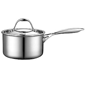 Cooks Standard Multi-Ply Clad Saucepan, 1.5 Quarts, Silver