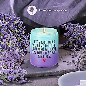 GSPY Scented Candles - Friends Candle, Friendship Gifts - Thank You Candle, Mothers Day, Thinking of You Gift, Miss You Gifts for Women, Friends, Mom, Family, Bridesmaid - Positive Messages, Send Love