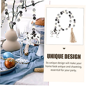 3pcs String Rope Wooden Beads Creative Wood Beads Creative Wooden Beads Wooden Bead Decor Delicate Wooden Beads Farmhouse Beads Tassel Party Pendant Wall Hanging Decor