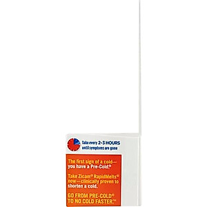 Zicam Cold Remedy Zinc Rapidmelts, Citrus Flavor, 25 Count (Pack of 1)