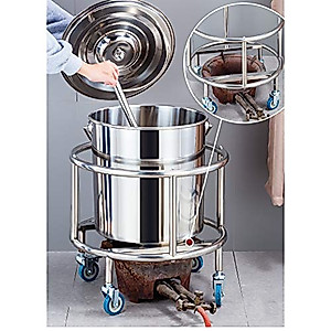 Movable Shelf for Heat Preservation Bucket Insulation Pot Insulation Barrel Insulation Tabletop Pot Insulation Bucket Movable Stand Thick Stainless Steel Bucket Rack, Soup Bucket Bucket Base, Heat Ins