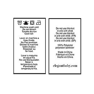 Elegant Baby Ultra Plush security Blankie, Satin Border and Back Blankie Pastel Pink, 20" x 20"