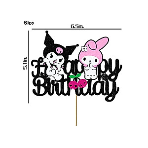 Cake Topper Glitter Kawaii Animals Birthday Cake Decorations for Girls Boys Kawaii Party Decorations Baby Shower Party Supplies