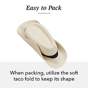 Wallaroo Palm Beach Fedora (Beige, L/XL) – UPF 50+ UV Sun Protection, Wide Brim, Stylish Design, Adjustable Size – Classic Sun Hat for Outdoor Events, Travel, and Everyday Wear