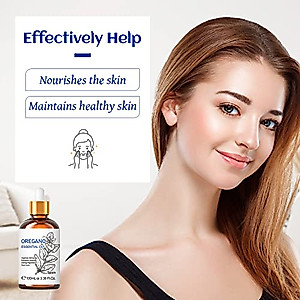 HIQILI Oregano Essential Oil (100ML), 100% Pure Natural Organic Oregano Oil for Diffuser, Skin Care, Body, Cleaning - 3.38 Fl Oz